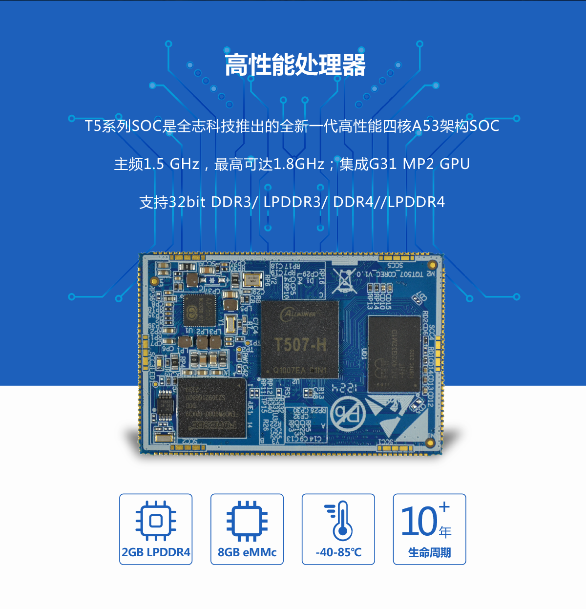 T507核心板_全志T507四核A53|核心板价格-ARM核心板|开发板|嵌入式主板提供商